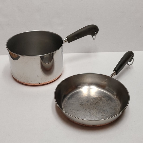 Revere Ware | Kitchen | Vintage Revere Ware 8 Copper Bottom Fry Pan Usa ...